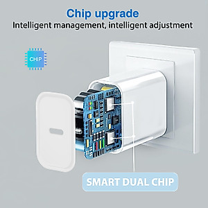 iPhone Charger, 2 Pack 20W PD USB C Wall Fast Charger Adapter with 2 Pack 10FT Long Type C to Lightning Cable Compatible with iPhone 14 13 12 11 Pro Max XR XS X,iPad