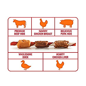 Good'N'Fun Triple Flavored Rawhide Kabobs for Dogs, 1.5 Pound (Pack of 1)