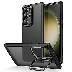 ESR for Samsung Galaxy S23 Ultra Case, S23 Ultra Phone Case with Classic Stand, Built-in Camera Ring Stand, Military-Grade Protection, Case for Samsung S23 Ultra, Classic Kickstand Case, Frosted Black
