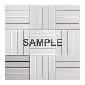 Modket TDH271SS-S Sample Brushed Nickle Stainless Steel Basketweave Parquet Modern Mosaic Tile Backsplash Kitchen Bath Bathroom Shower Interior Wall