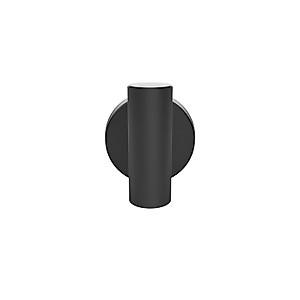 Amerock BH26542MB | Matte Black Single Robe Hook | 2-1/4 in. (57 mm) Length Towel Holder | Arrondi | Towel Hook for Bathroom | Bathroom Hardware | Bath Accessories