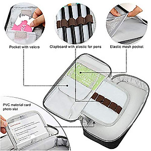 Homecube Big Capacity Pencil Case Pen Holder Pouch Marker Desk Organizer Bag with Zipper Large Storage College Middle School & Office Supplies Stationery - Black