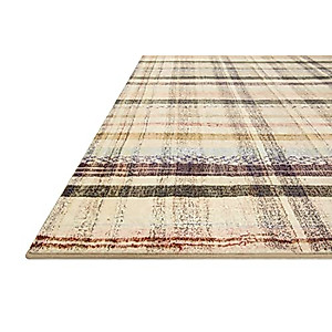 Loloi Chris Loves Julia x Humphrey Collection HUM-02 Ivory/Multi, Contemporary 2'-0" x 5'-0" Accent Rug feat. CloudPile™