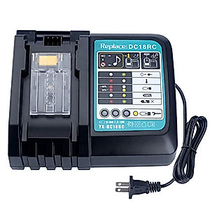 Biswaye 18V Battery Charger DC18RC DC18RA Compatible with Makita 14.4V-18V LXT Lithium-ion Battery BL1815 BL1830 BL1850 BL1820B BL1860 BL1840 BL1430 BL1415
