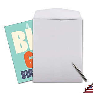 NobleWorks - Jumbo Card for 60th Birthdays (8.5 x 11 Inch) - Fun Milestone Birthday Celebration, Big Group 60 Year Old Greeting - Big 60 J9066MBG