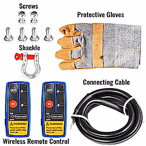 VEVOR Truck Winch 18000lbs Electric Winch Cable Steel 12V Power Winch with Wireless Remote Control and Powerful Motor for UTV ATV