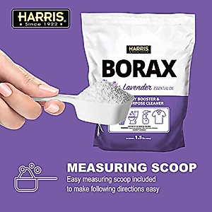 Harris Borax Laundry Booster and Multipurpose Cleaner, 1.5lb (Lavender)