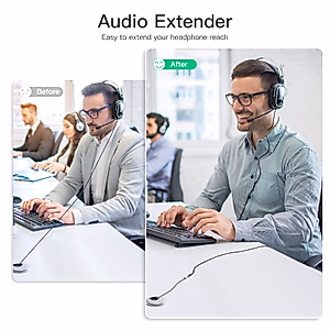 MORELECS Headphone Extension Cable 10 ft Aux Extension Cable Nylon Braided 3.5mm Extension Male to Female 3.5 mm Audio Cable Compatible with iPhone iPad Tablets Media Players