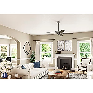 Hunter Fan Company, 51119, 60 inch Royal Oak Matte Silver Ceiling Fan and Handheld Remote