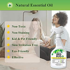 Cosyworld Bed Bug Killer, Fast and Sure Kill with Extended Residual Protection Bug Spray, Organic Insect Killer & Natural Roach Spray & Non-Toxic Ant Killer, Child & Pet Friendly-22 oz