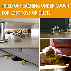 BOWERBIRD Clear Toy Blockers for Furniture - Stop Things from Going Under Couch Sofa Bed and Other Furniture - Suit for Hard Surface Floors Only