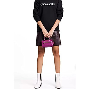 COACH Mini Rowan Crossbody Signature Leather (Gold/1941 Red)