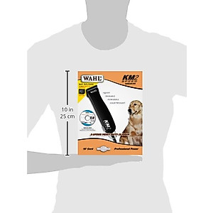Wahl Professional Animal KM2 2-Speed Pet, Dog, and Horse Clipper Kit (#9757-200), Black