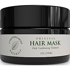 Hair Mask - Deep Hair Conditioner Repair Treatment For Dry Damaged Hair - Made With Organic Aloe, Essential Oils & Other Hair Nourishing Ingredients - Salon Quality- Sulfate Free - No Harmful Chemicals - For Women & Men - 8oz -Christina Moss Naturals