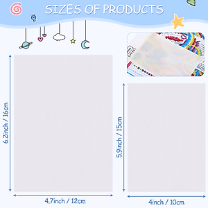 Patelai Diamond Painting Release Paper 16 x 12 cm and 15 x 10 cm Diamond Art Paper Covering Double-Sided Non-Stick Replacement Cover Sheets Painting Accessories and Tool for Adult Kid(50 Pieces)