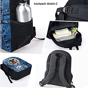 Coloranimal Fashion Backpack for Teen Girls Boys American Flag Camo Deer Hunting Printing Kids School Book Bag/Pencil Case/Lunchbox/Water Bottle Sleeve