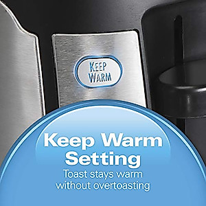 Hamilton Beach Extra Wide Slot Toaster with Shade Selector, Bagel, Keep Warm and Defrost Settings, Auto-Shutoff and Cancel Button, 4 Slice, Stainless Steel