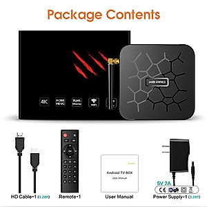 Android TV Box 10.0, X6 PRO Android Box 4GB RAM 64GB ROM Allwinner H616 Quad-core 64bit, Support 2.4G/5.8G WiFi 4K Utral HD / 3D / H.265 with Bluetooth Smart TV Box