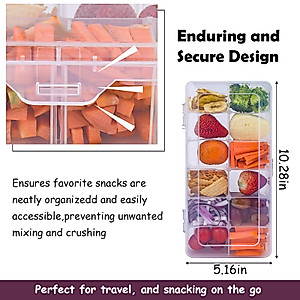 XANGNIER Snack Box Container for Kids Lunch Accessories,Divided Snackle Box Charcuterie Container,12 Compartments Reusable Food Storage Containers for School, Travel,Work,Bento Box Accessories,1 Pack