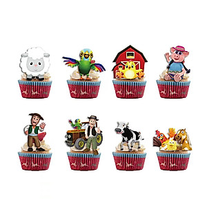 25Pack Lai Granja De Zenoon Cake Toppers Cupcake Toppers,Lai Granja De Zenoon Birthday Party Decoration Cake Decorations for Lai Granja De Zenoon party Supplies