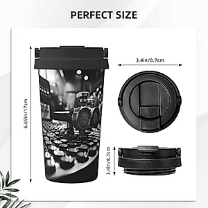WANGXUEE Movies Clapperboard Print 500ml Stainless Steel Travel Tumbler Double Wall Vacuum Insulated Coffee Mug