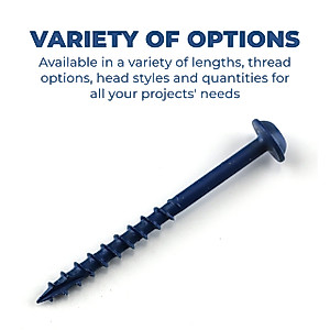 Kreg SML-C2B-250 Blue-Kote Pocket-Hole Screws, 2 Inch, #8 Coarse Thread, Maxi-Loc Head (250 Count)