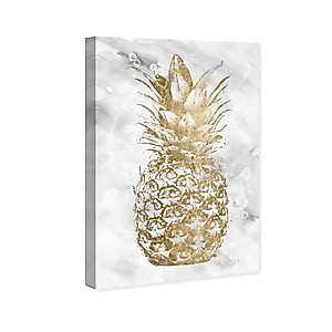 Wynwood Studio Food and Cuisine Wall Art Canvas Prints 'Pineapple Fruit Gold' Fruits