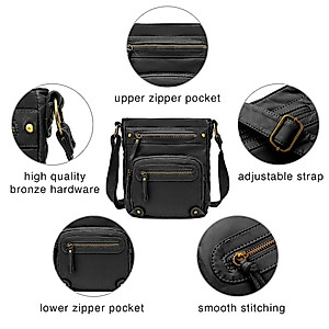 Scarleton Crossbody Bags for Women Travel Bag Purses and Handbags Multi Pocket Shoulder Bag Ultra Soft Faux Leather, H169319 - Navy Blue