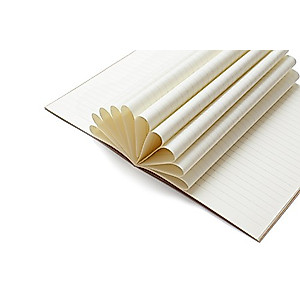 TWONE Notebook, 6 Pack Softcover Kraft Paper Notebooks wide Ruled Note Book Journals for Office School Business Work Writing, 5.5” x 8.2” 80GSM, 30 Sheets