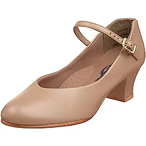 Capezio Women's Jr. Footlight Character Shoe,Caramel,7.5 W US