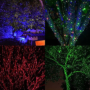 TRKSUMKP Outdoor Laser Lights,Christmas Projector Light Outdoor Garden Waterproof with Moving RGB Firefly for Christmas