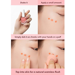 A'PIEU JUICY-PANG WATER BLUSHER (PK01 - I'm Strawberry) Korean Liquid Blush For Cheeks K Beauty Makeup