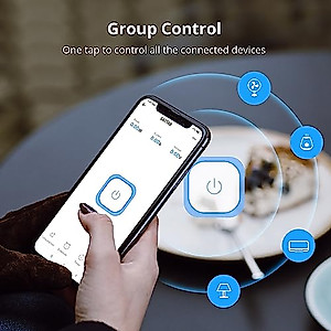SONOFF S40 Smart Plug with Energy Monitoring 15A, WiFi Smart Outlets That Work with Alexa, Google Home & IFTTT, Smart Plug with Remote, ETL Certified, NO Hub Required, 2.4G WiFi Only(4-Pack)