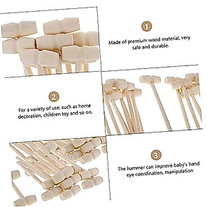 Crab Mallet 100 pcs Tool Props Multitool Double DIY Chocolate Stick Breakable for Tools Wood Creative Oval Multi- Toy Hammers Cake ing Wooden Decorating Seafood