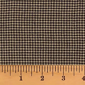 Primitive Black 1 Plaid 100% Cotton Homespun Fabric by JCS - Sold by The Yard