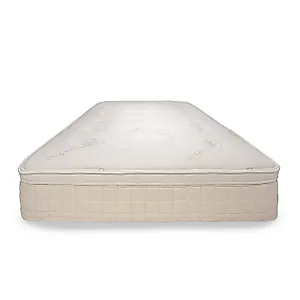 Naturepedic Pillow Top Organic Mattress - Queen Hybrid Mattress with Encased Coils for Comfort and Pressure Relieving Natural Latex Mattress - Naturally Cooling & Breathable Mattress