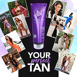 Norvell Venetian Sunless Self Tanner Gradual Color Extender Moisturizing Lotion, 8.5 fl.oz - Self Tanning Cream with Violet and Brown Tone, Instant Bronzers Fake Tan