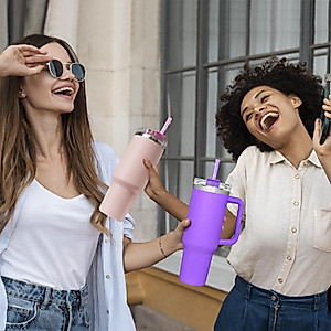 12 Pack Color Replacement Straws for Stanley Owala Simple Modern Tumbler, Yoelike 12in Long Reusable Glitter Straws Accessories for Tumbler Mug Cup, Dishwasher Safe and BPA Free