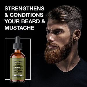 ABBOT KINNEY APOTHECARY Softening Beard Oil, Strengthens and Conditions Beards, Blend of Natural Oils, 2 oz (Tea Tree)