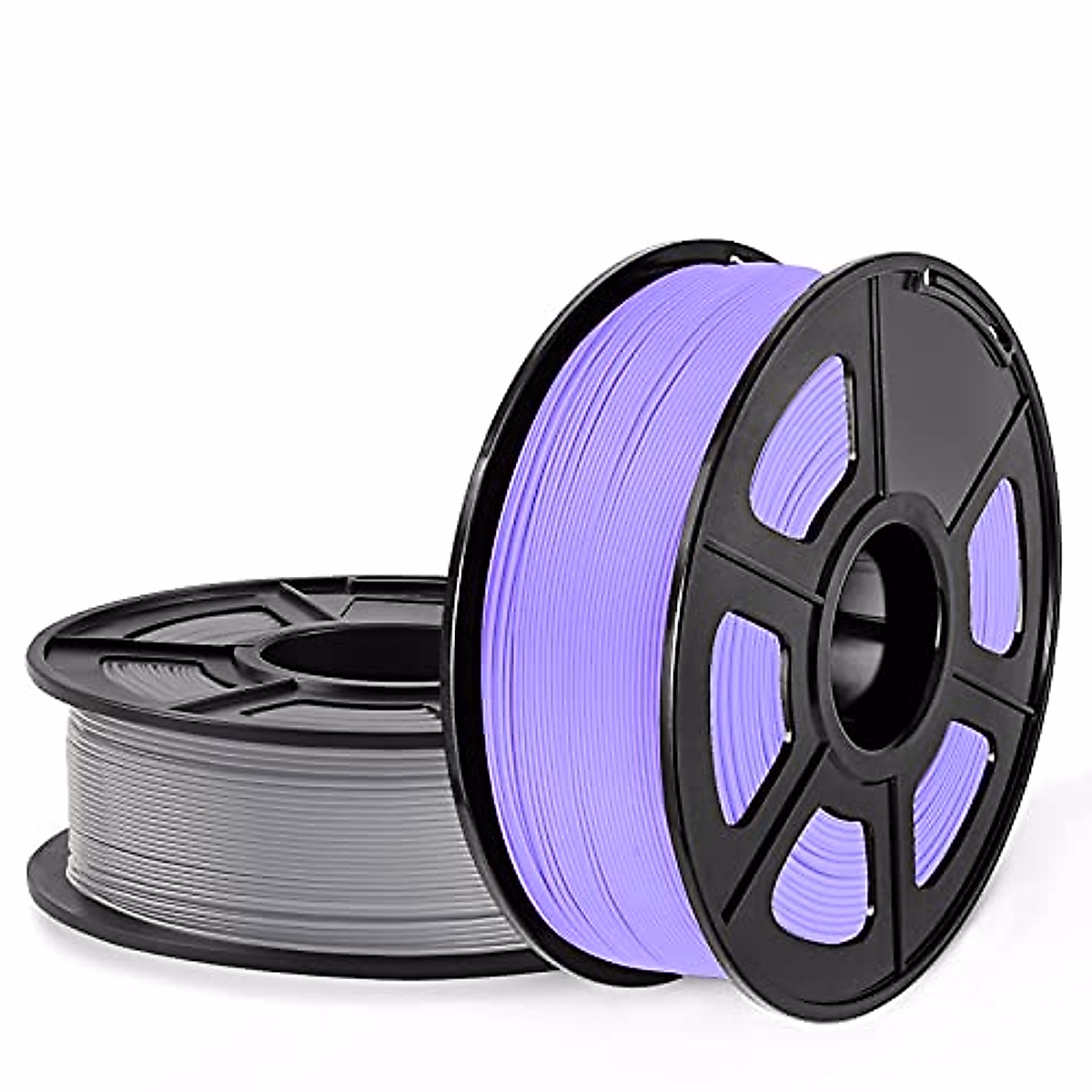 SUNLU PLA 3D Printer Filament, PLA Filament 1.75mm Dimensional Accuracy +/- 0.02 mm, 1 KG Spool, PLA Gray+Purple