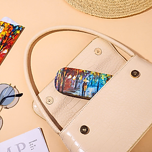 QSCFKL 4Pack Hard Shell Eyeglasses Case, Eye Glass Cases Womens Hard Shell With Cleaning Cloth Portable Eyewear Case for Women Men