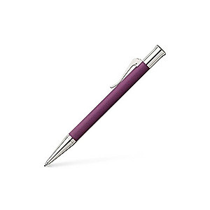 Faber-Castell Graf 145219 Retractable Guilloche Ballpoint Pen, Violet Blue