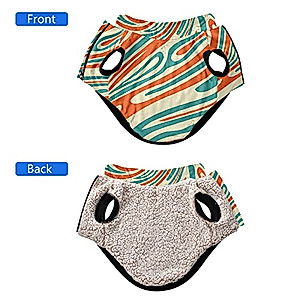 Kigai Psychedelic Orange Swirl Dog Coat Fleece Warm Windproof Pet Clothes for Snow Cold Weather, Soft Cozy Breathable Dog Winter Jacket for Small Medium Large Dogs with Leash Hole Pet Coat(XXS - XL)