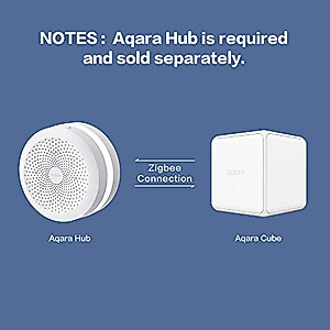 Aqara Cube, Requires AQARA HUB, Zigbee Connection, Magic Cube Controller, 6 Customizable Gestures to Control Your Smart Home Devices, 2 Year Battery Life, Works with IFTTT