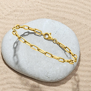 Ross-Simons Solid Paper Clip Link Bracelet