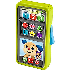 Fisher-Price Laugh & Learn Baby & Toddler Toy 2-in-1 Slide to Learn Smartphone with Lights & Music for Ages 9+ Months
