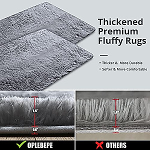 OPLEBEPE Ultra Soft Fluffy Rug for Bedroom, 6x9 Area Rugs for Living Room