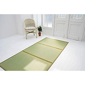 BJDesign Japanese Traditional Igusa (Rush Grass) Tatami Floor MattressTatami mat, Twin XL. Made in Japan