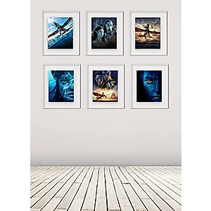 Avatar: The Way of Water 2022 - Set of 6 Promo Movie Poster Prints, (8x10s) Pandora wall art decor of Jake Sully, Neytiri, Kiri, Tonowari, Ronal