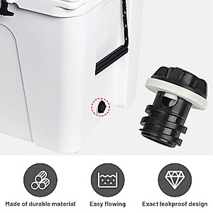 Cooler Drain Plug, 2 Pack Replacement, Compatible with Yeti Roadie, Tundra, and Tank Coolers and Fit for RTIC Coolers
